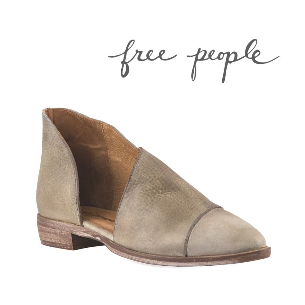 Free People Royale Leather Flat Shoes - Gem